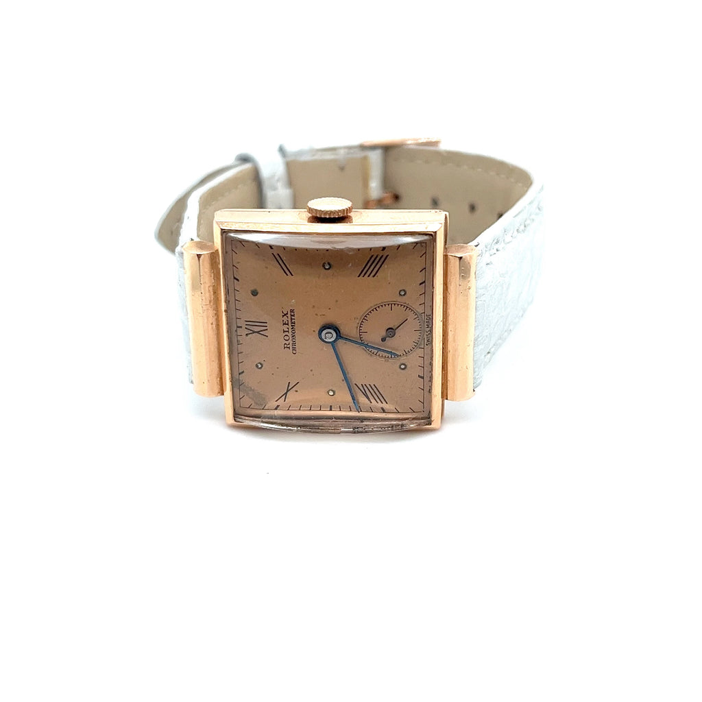 1930s Rolex Tank 14kt Rose Gold – Glenn Bradford Fine Jewelry